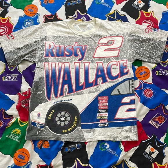 Nascar | Shirts | Vintage Nascar Rusty Wallace Midnight Rider Aop Shirt ...